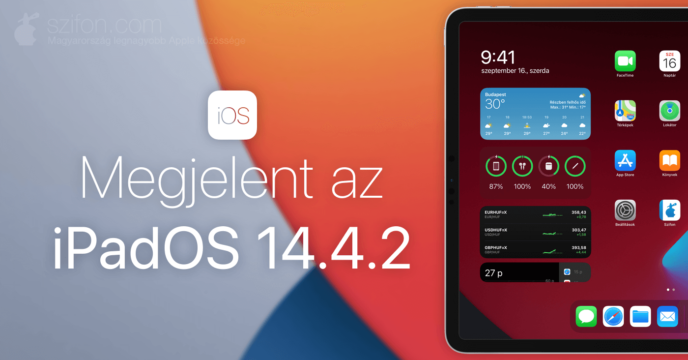 Megjelent az iPadOS 14.4.2 – fontos biztonsági módosítások - Szifon.com